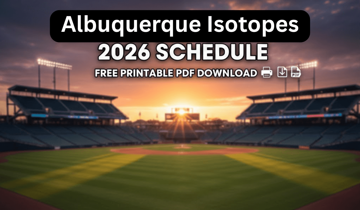 Albuquerque Isotopes Schedule 2026: Printable PDF